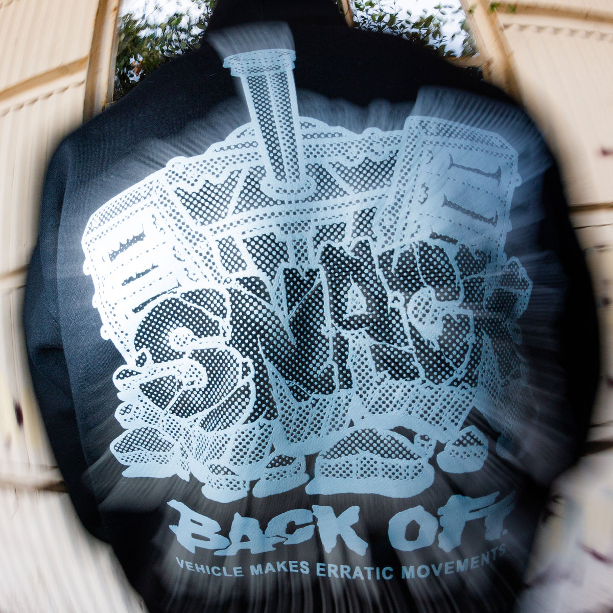 BACK OFF HOODIE - BLACK – Snack Skateboards
