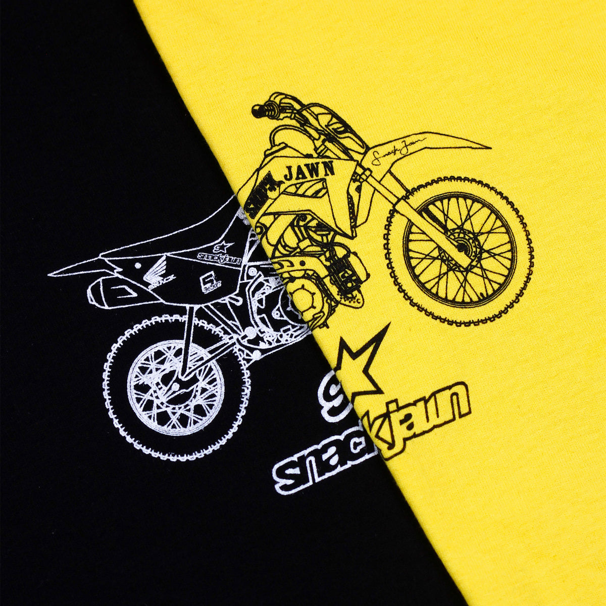 SNACK JAWN PIT BIKE TEE - BLACK – Snack Skateboards